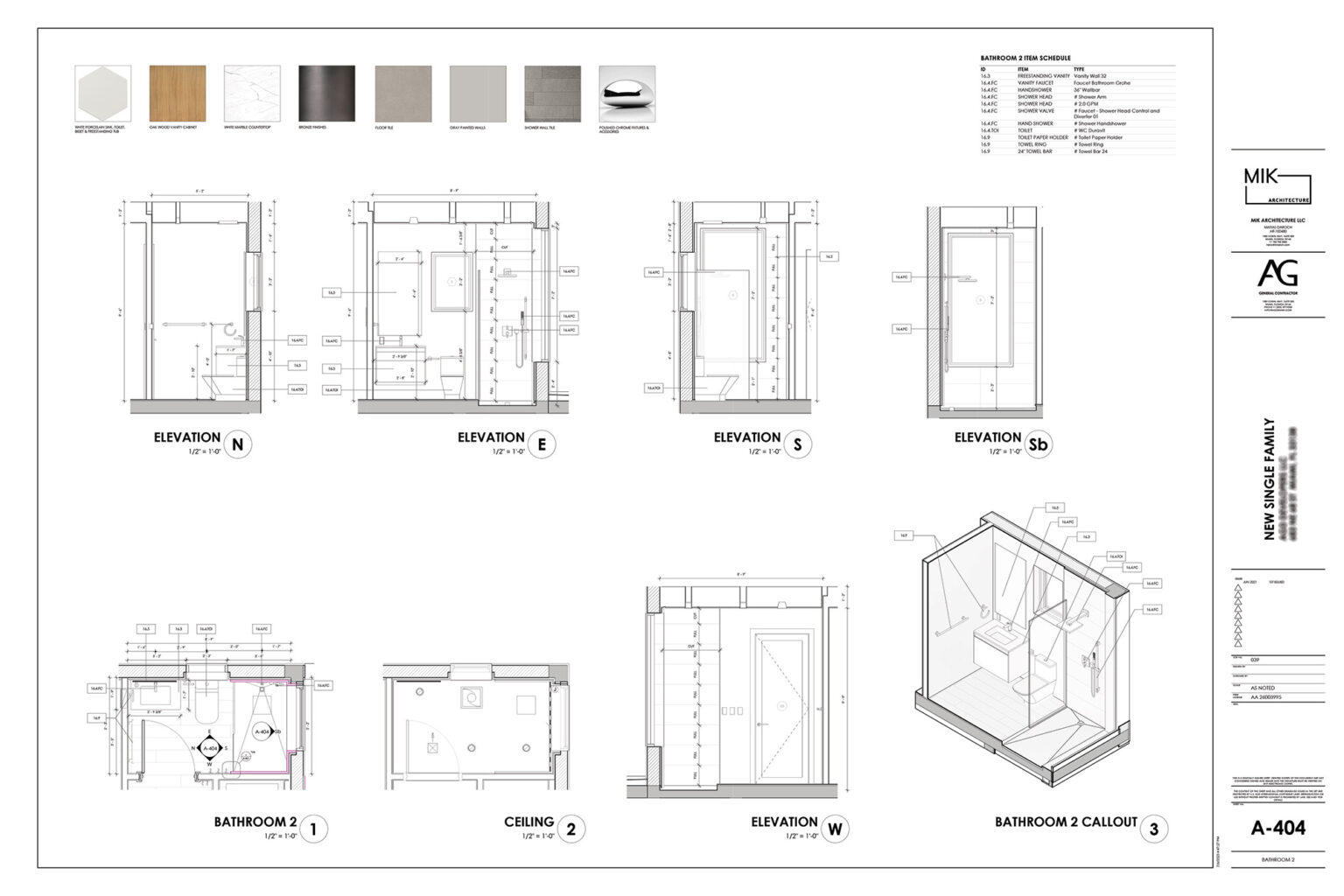 Architecture Plans, Sections, Elevations, Callouts & BIM